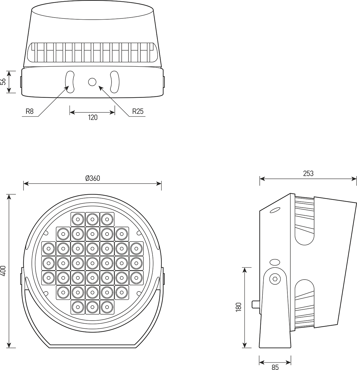 GLOWMAX II 300W 36V/220V RGBWLCA 7in1 IP66 | IMG Lighting
